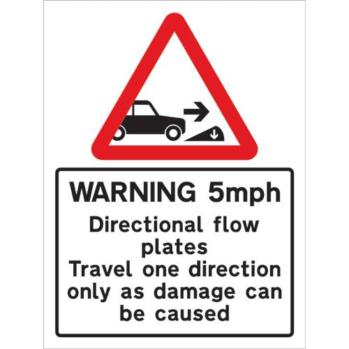 Warning 5mph with Diagram - Heightrestrictionbarrier.co.uk